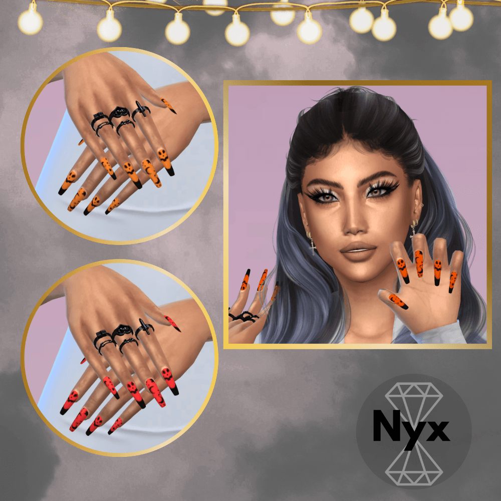 Halloween nails set 83 - The Sims 4 Create a Sim - CurseForge