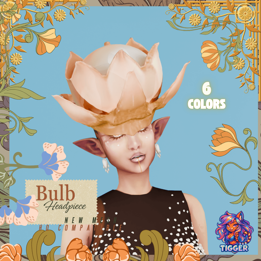 Flower Bulb Headpiece - The Sims 4 Create a Sim - CurseForge
