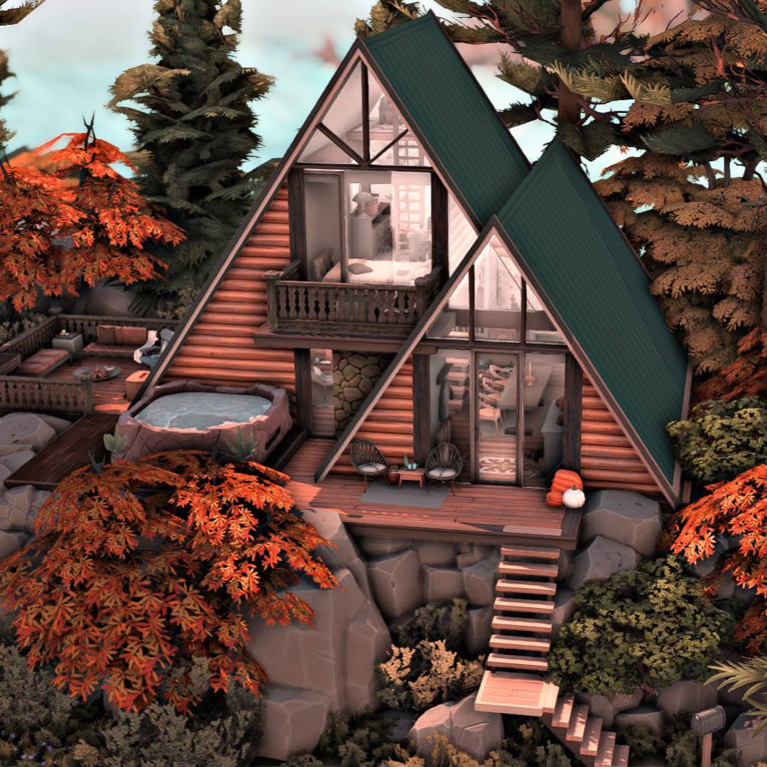 Autumn A-Frame House - Gallery - The Sims 4 Rooms / Lots - CurseForge