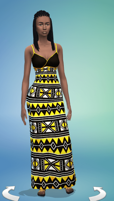 African Long Dress (Base Game) - The Sims 4 Create a Sim - CurseForge
