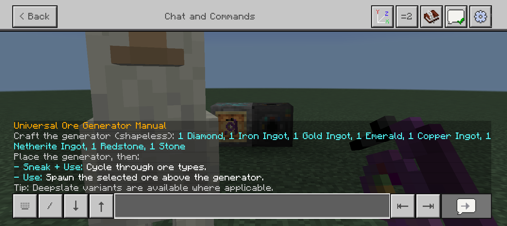 The Universal Ore Generator - Gallery - Minecraft Bedrock Addons ...