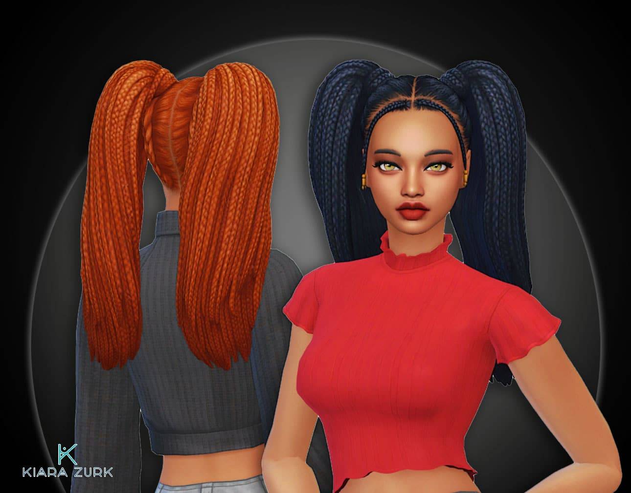Braids Pigtails Version 2 - Gallery - The Sims 4 Create a Sim - CurseForge