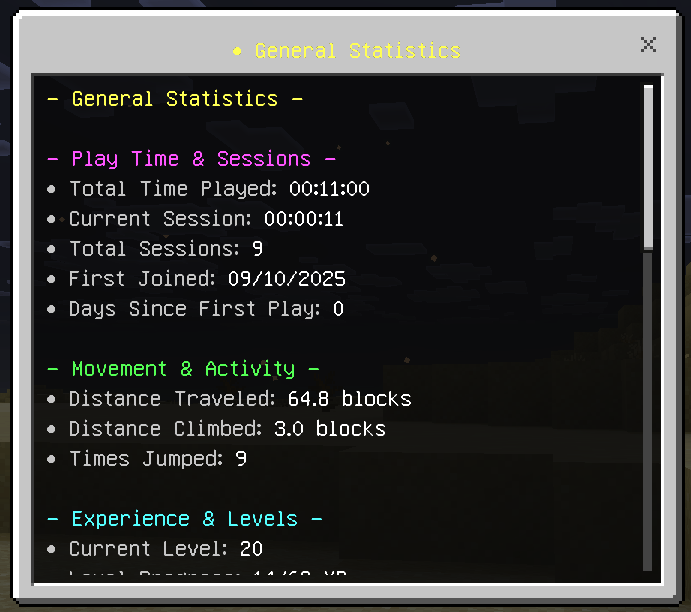Bedrock Statistics - Minecraft Bedrock Addons - CurseForge