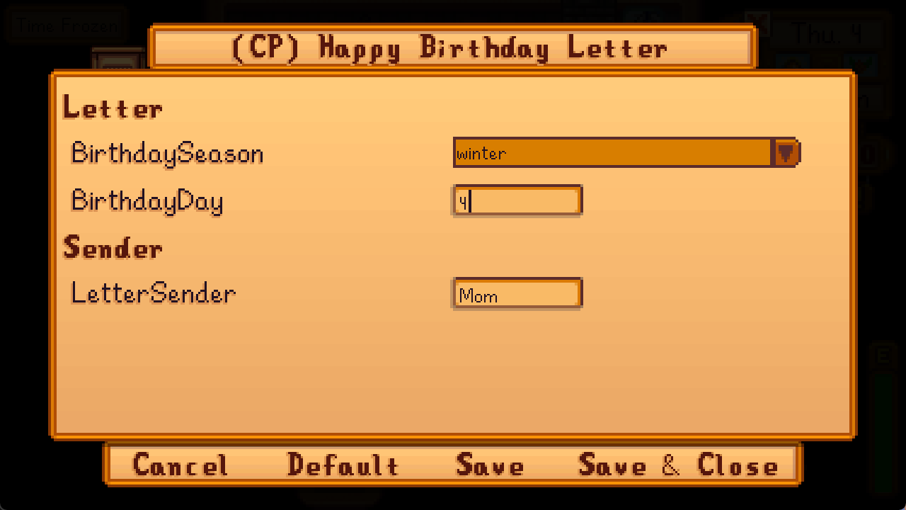 [CP] Happy Birthday Letter - Stardew Valley Mods - CurseForge