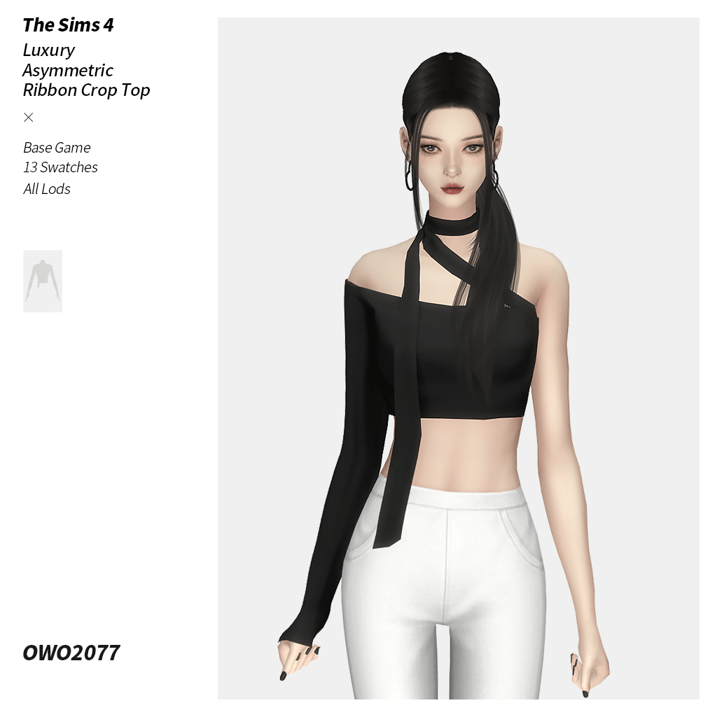 OWO2077 - Luxury Ribbon Top - The Sims 4 Create a Sim - CurseForge