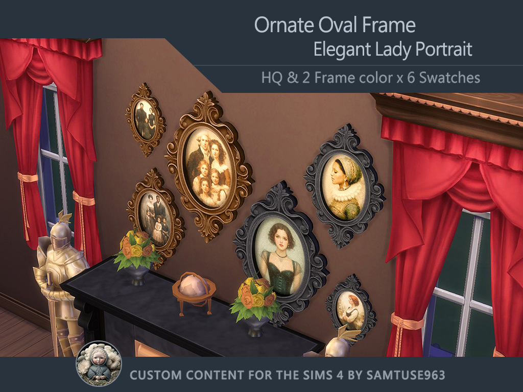HQ Ornate Oval Frame Elegant Lady Portrait Sellable Samtuse963 - The ...