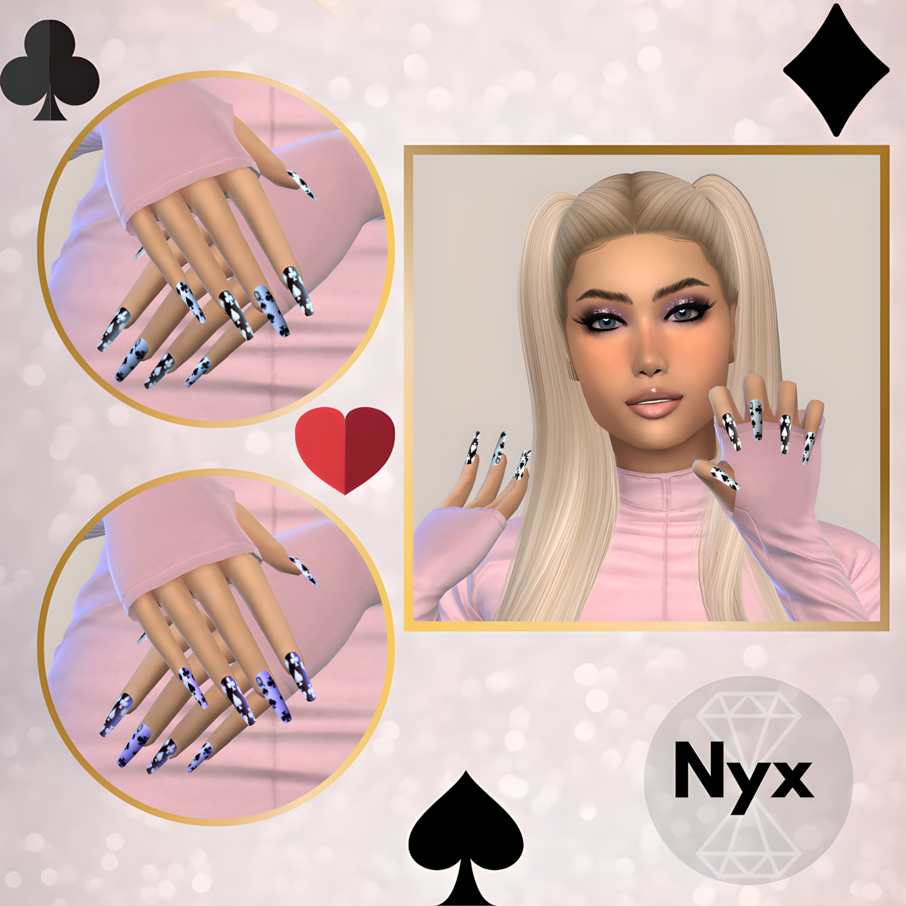Abstract nails set 98 - The Sims 4 Create a Sim - CurseForge