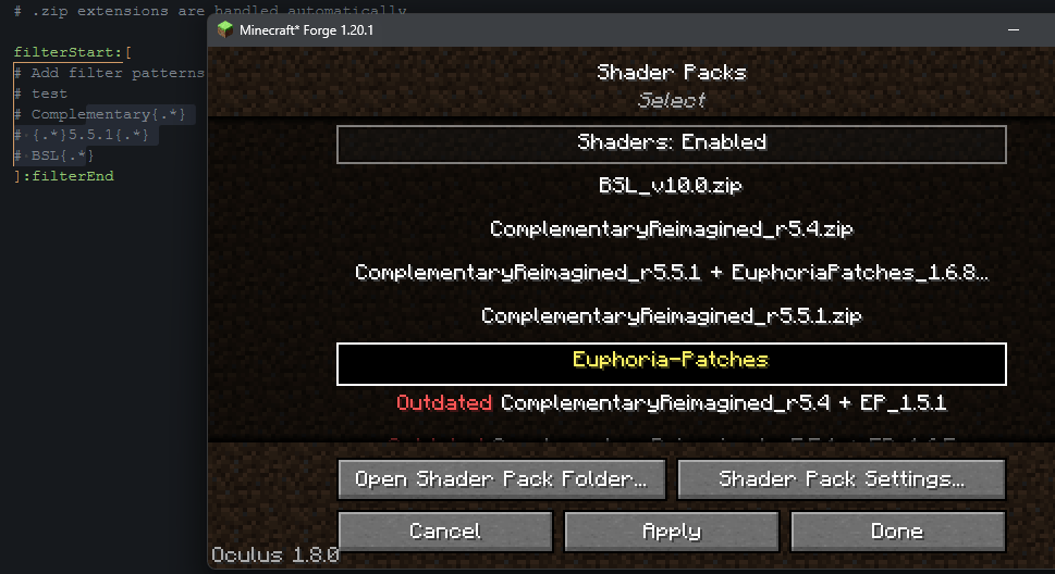 Iris/Oculus Shader Folder - Gallery - Minecraft Mods - CurseForge