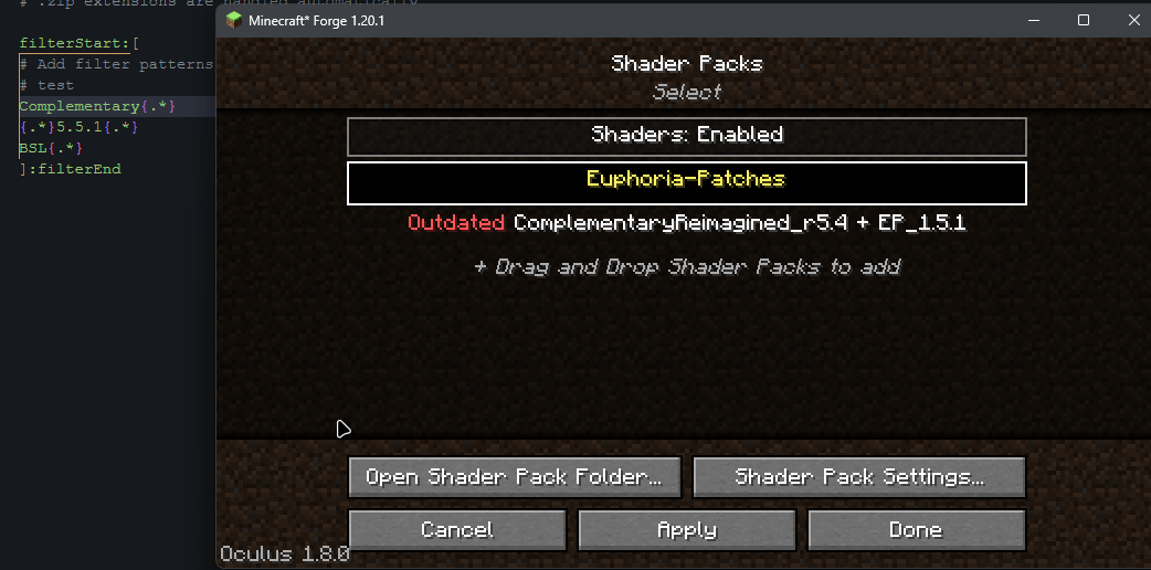 Iris/Oculus Shader Folder - Gallery - Minecraft Mods - CurseForge