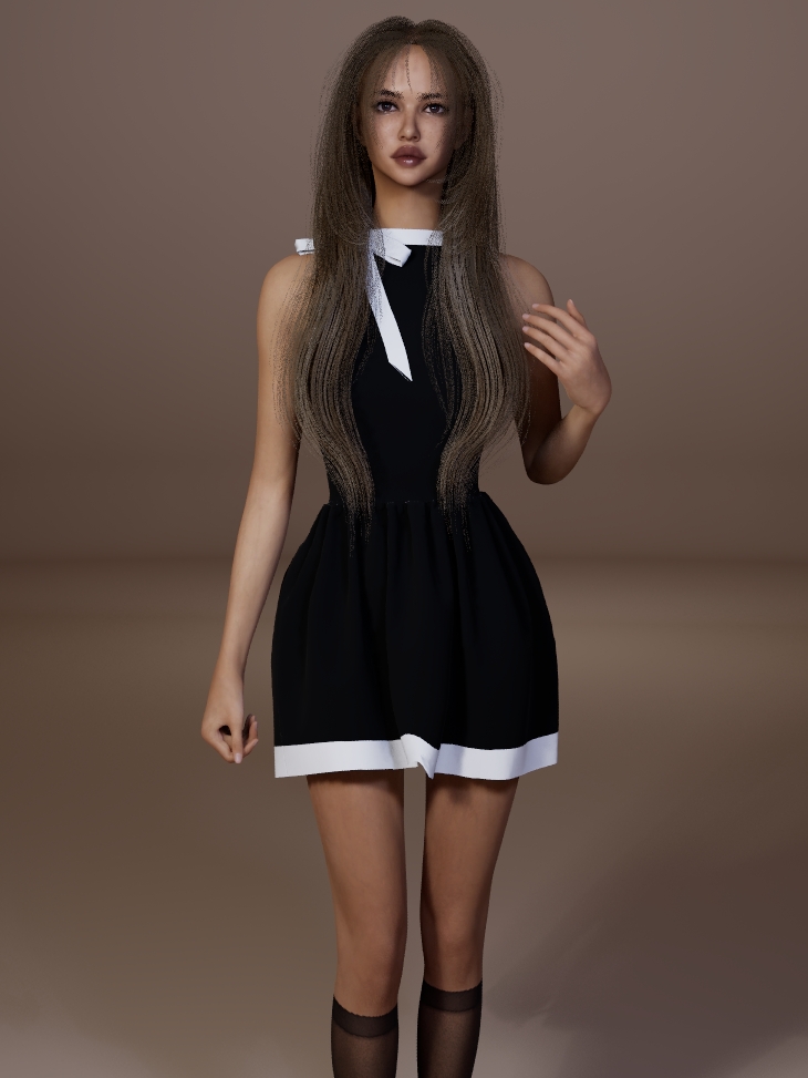 Midnight Grace Dress — Custom Colors Edition - Gallery - inZOI Create a ...