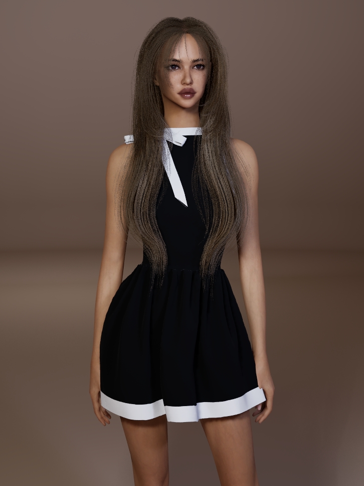 Midnight Grace Dress — Custom Colors Edition - Gallery - inZOI Create a ...