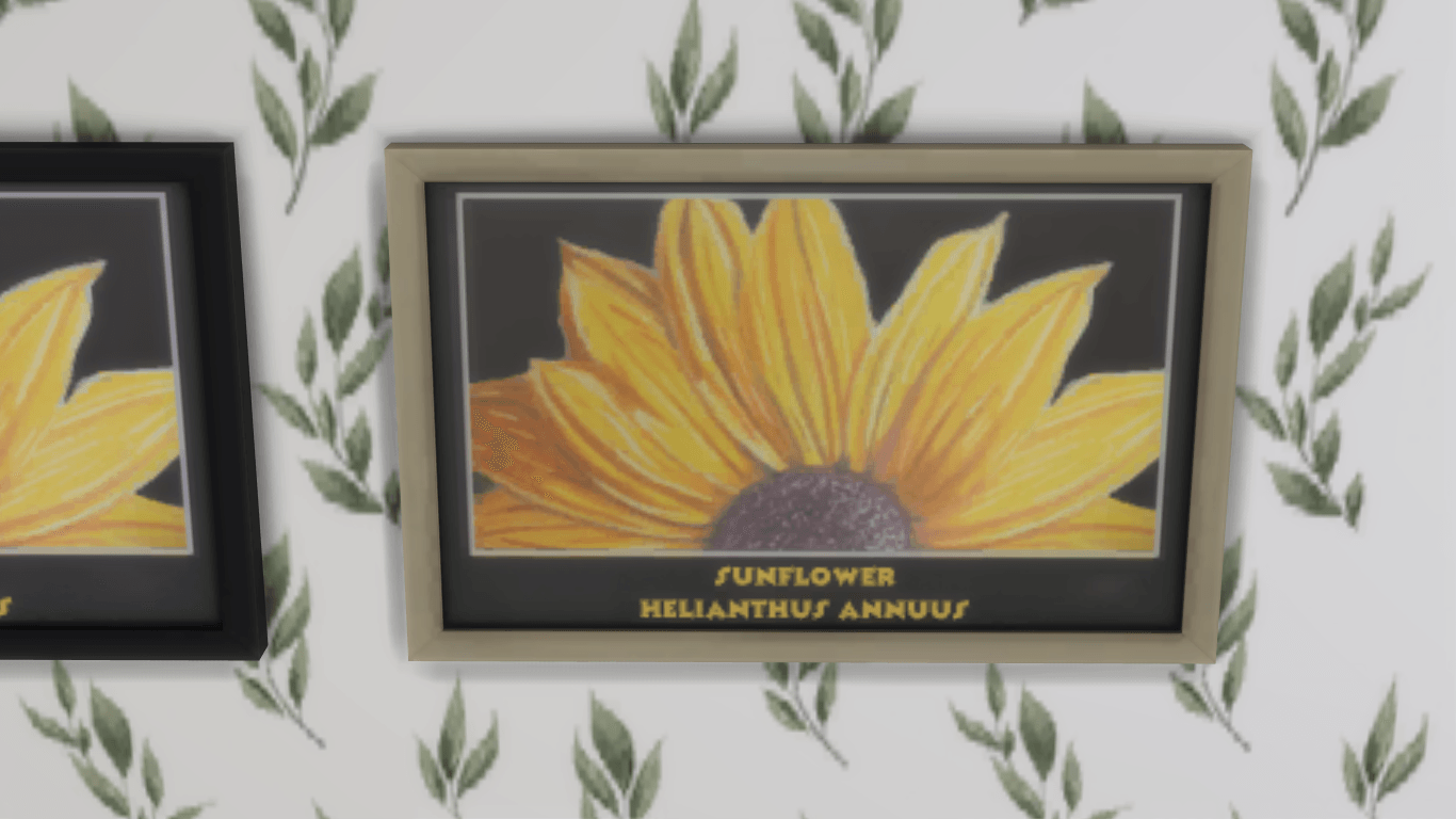 Sunflower Wall poster Base Game by HC - The Sims 4 Build / Buy - CurseForge