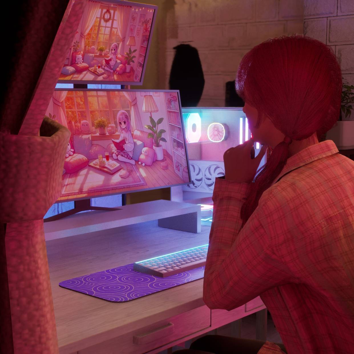 Anime-Themed Desktop Setup - inZOI Build Mode - CurseForge