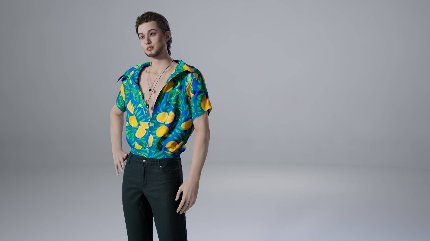 "Yakuzoi" Open Shirt with Fruity Motives - inZOI Create a ZOI - CurseForge