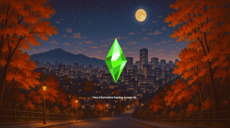 Autumn Cosy City Loading Screen - The Sims 4 Mods - CurseForge