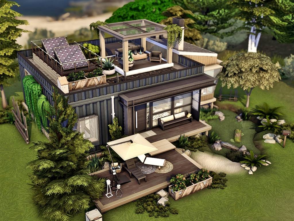 Container Cabin House - The Sims 4 Rooms / Lots - CurseForge