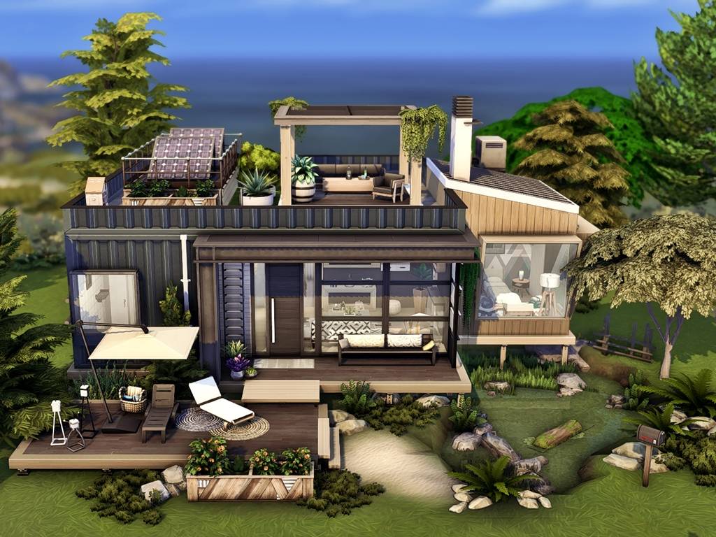 Container Cabin House - The Sims 4 Rooms / Lots - CurseForge