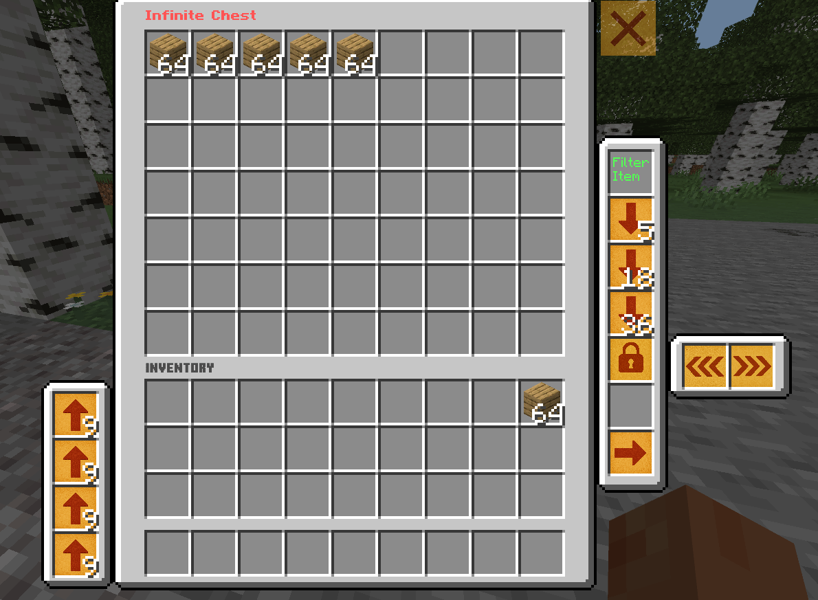 Infinite chest 2.2 - filtering update - Minecraft Bedrock Addons - CurseForge