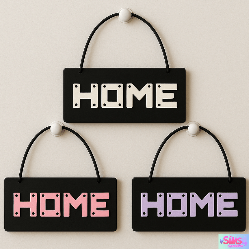 DECORATIVE SIGN HOME - Gallery - The Sims 4 Build / Buy - CurseForge