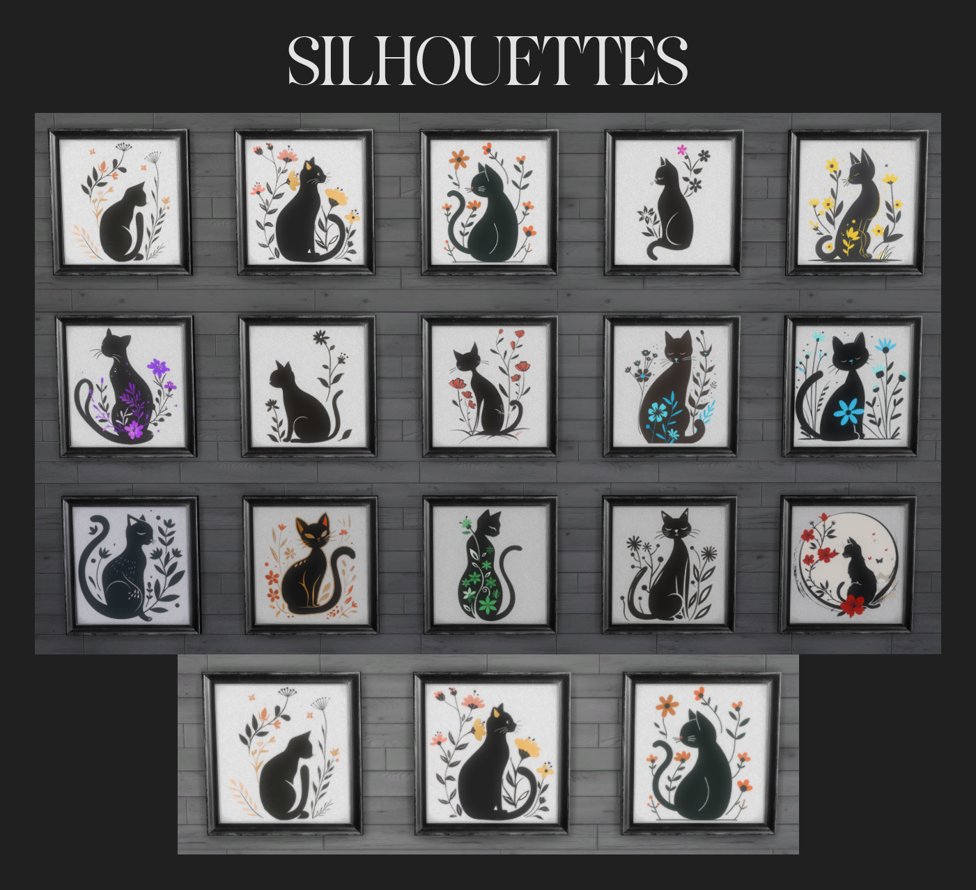 Cats Painting Bundle - 7 Sets - Gallery - The Sims 4 Build / Buy ...