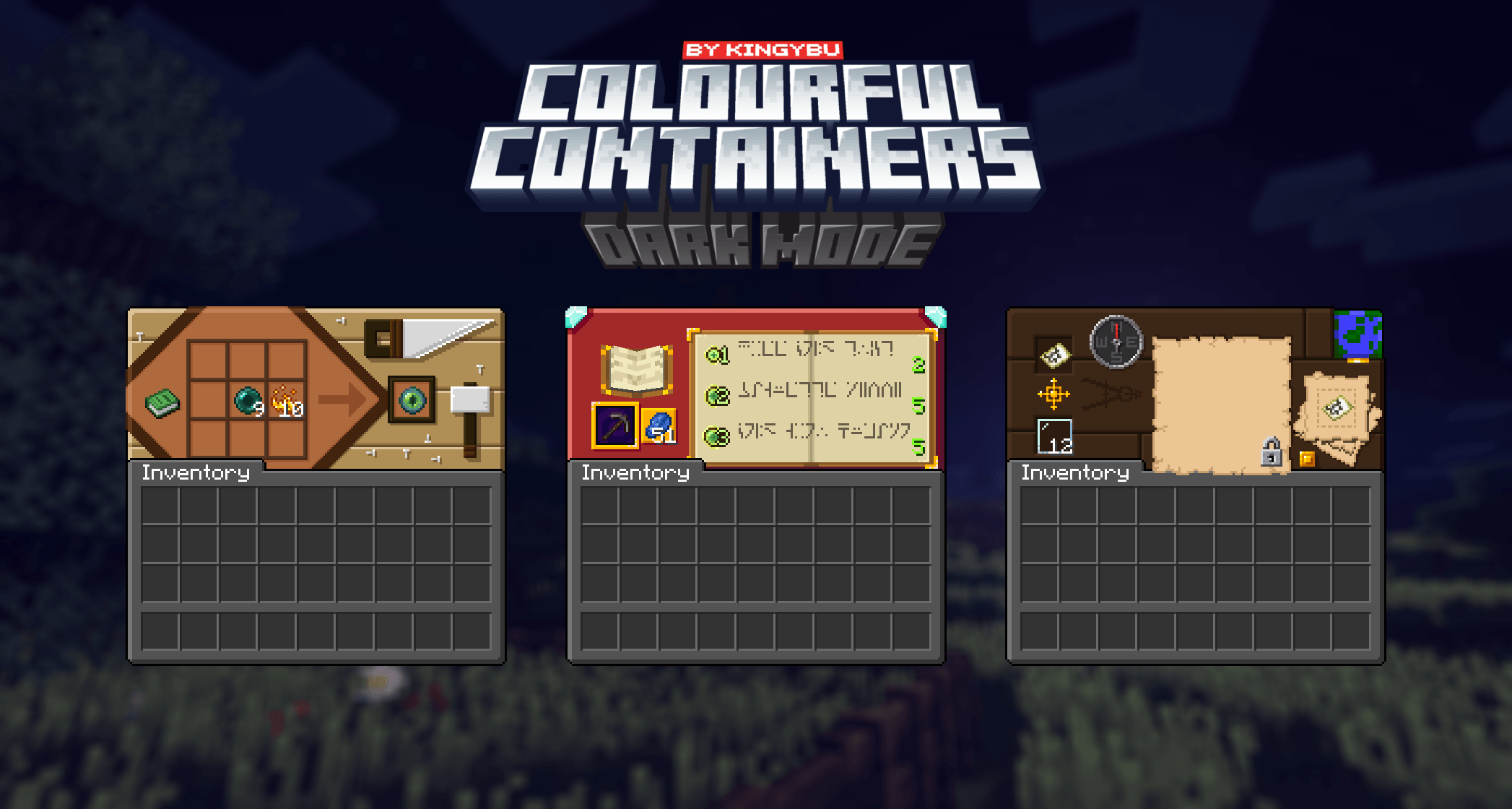 Mandalas GUI x Colorful Containers GUI Dark Mode - Gallery - Minecraft ...