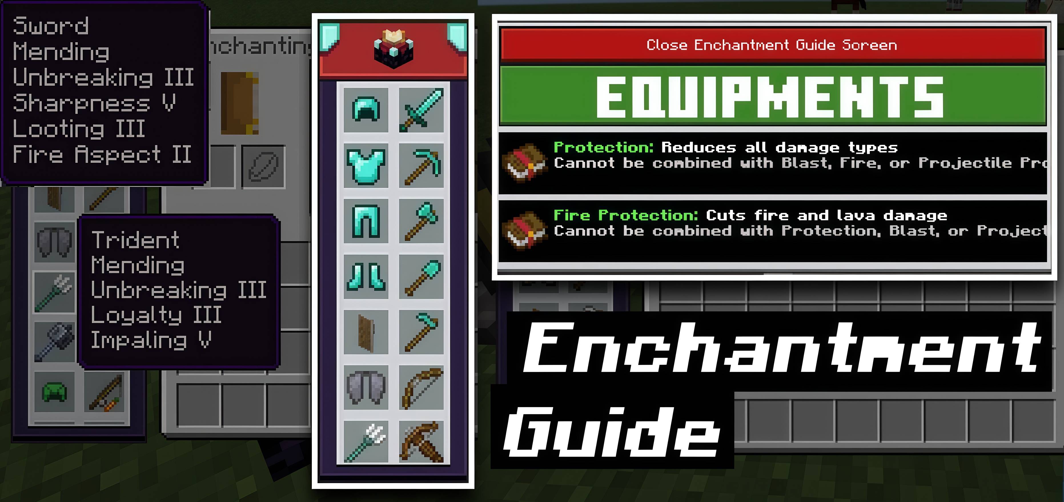 Enchantment Guide - Minecraft Bedrock Texture Packs - CurseForge