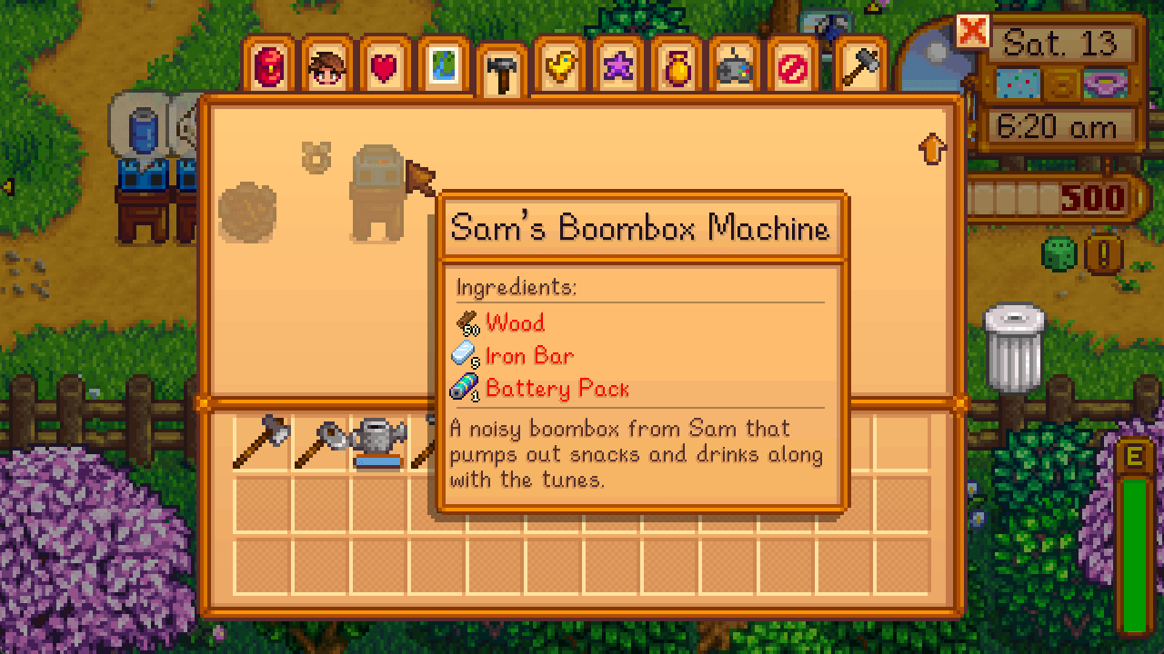 [CP] Sam's Boombox Machine - Stardew Valley Mods - CurseForge
