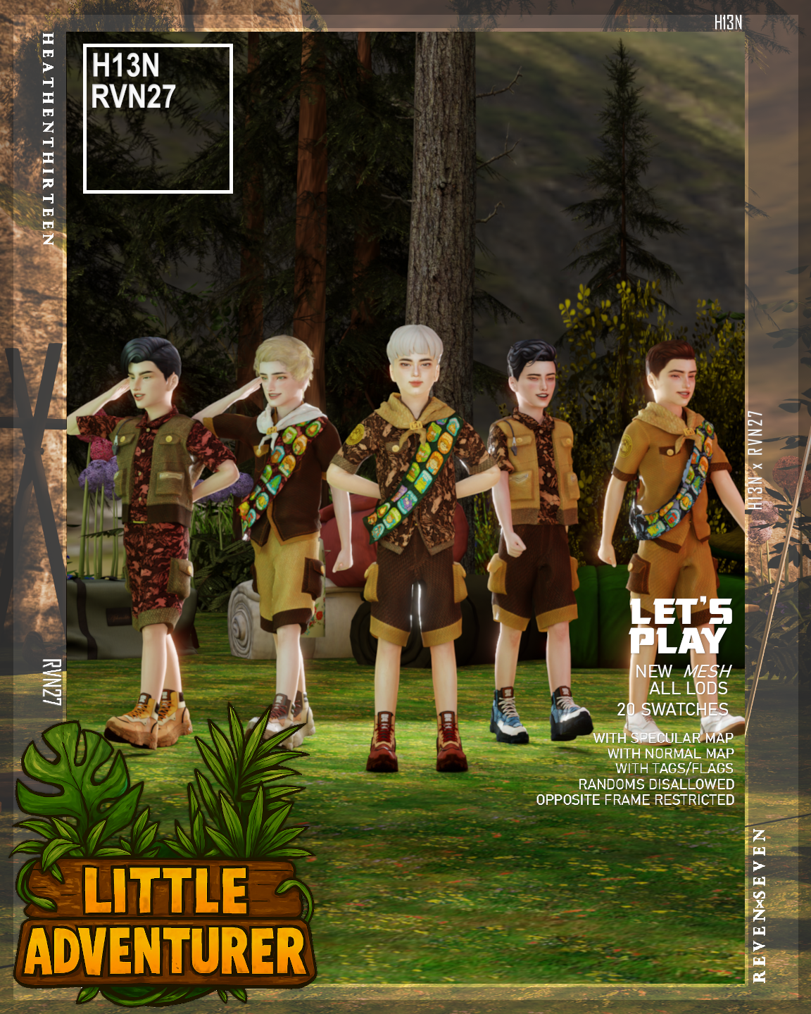 Child's Little Ranger Camp Shorts - The Sims 4 Create a Sim - CurseForge