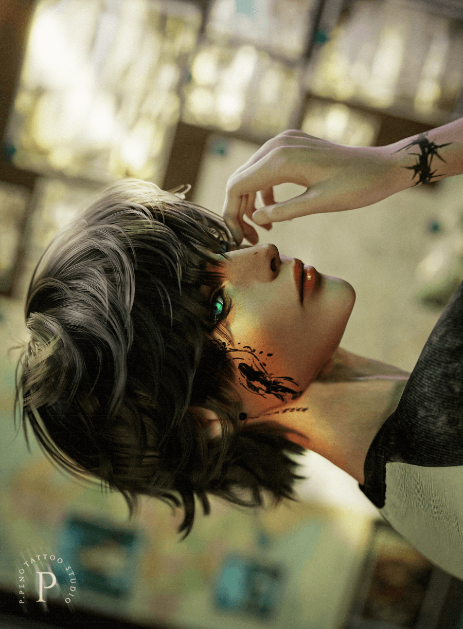 P_peng Tattoo N0.49 Konran no Hanabira HQ - The Sims 4 Create a Sim ...