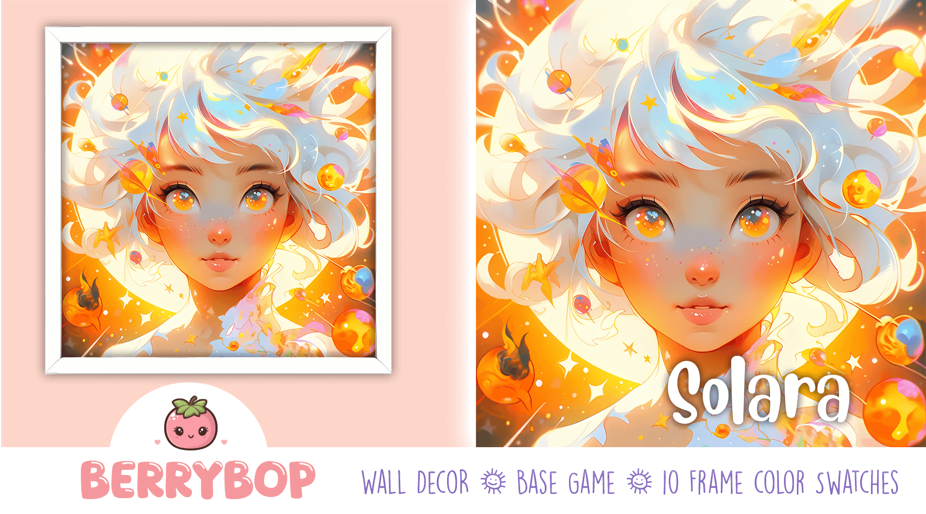 Cute Pastel Fantasy Wall Art - Solora - Gallery - The Sims 4 Build ...