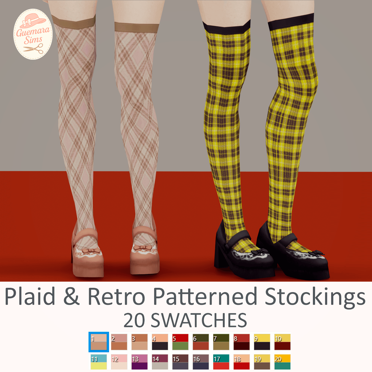 Plaid & Retro Patterned Stockings - The Sims 4 Create a Sim - CurseForge