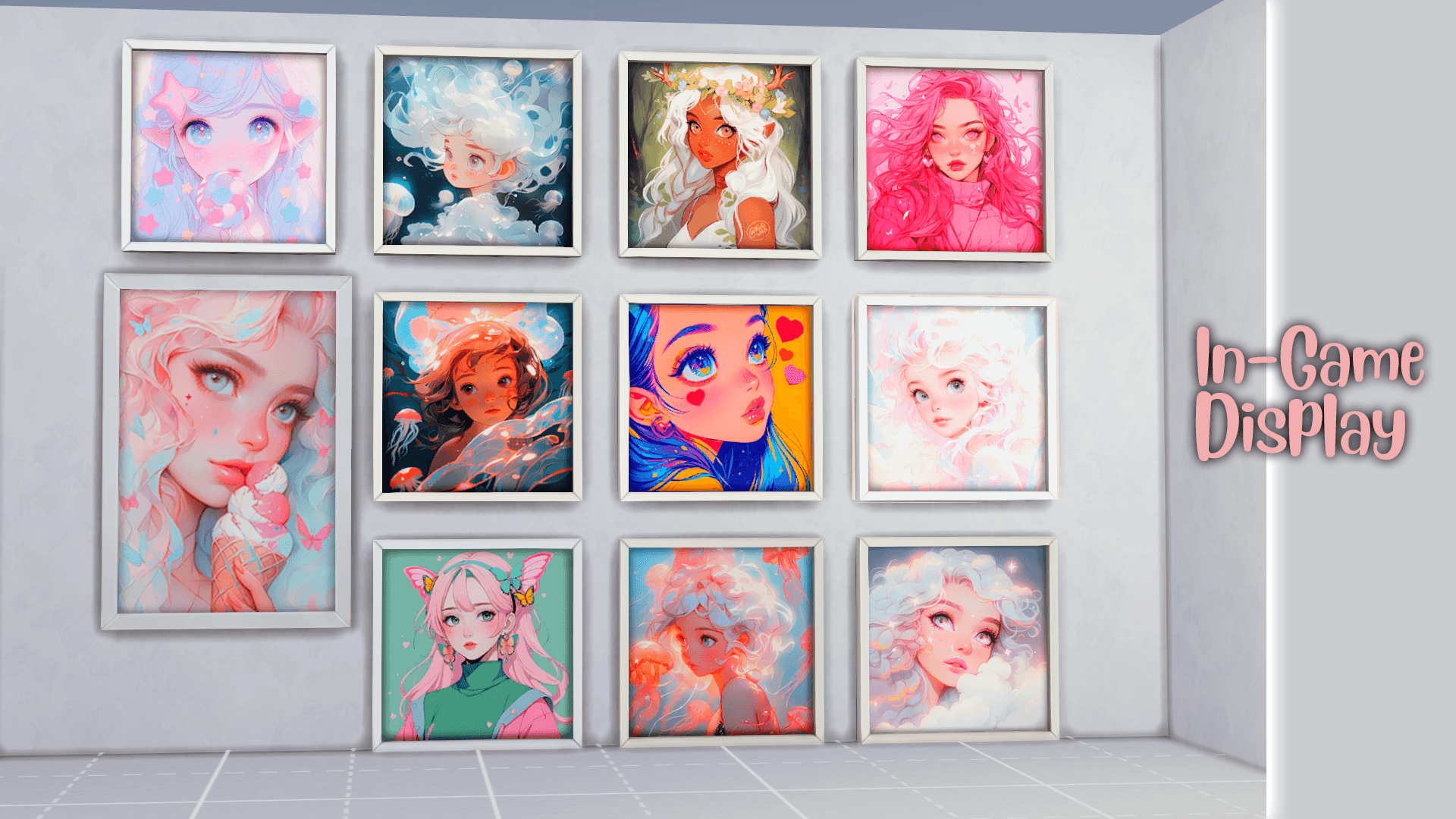 Pastel Kawaii Wall Art - Rosabel - The Sims 4 Build / Buy - CurseForge