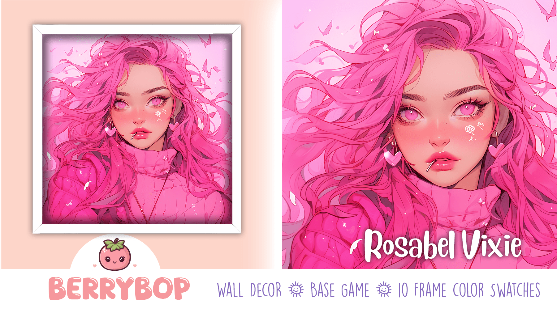Pastel Kawaii Wall Art - Rosabel - The Sims 4 Build / Buy - CurseForge