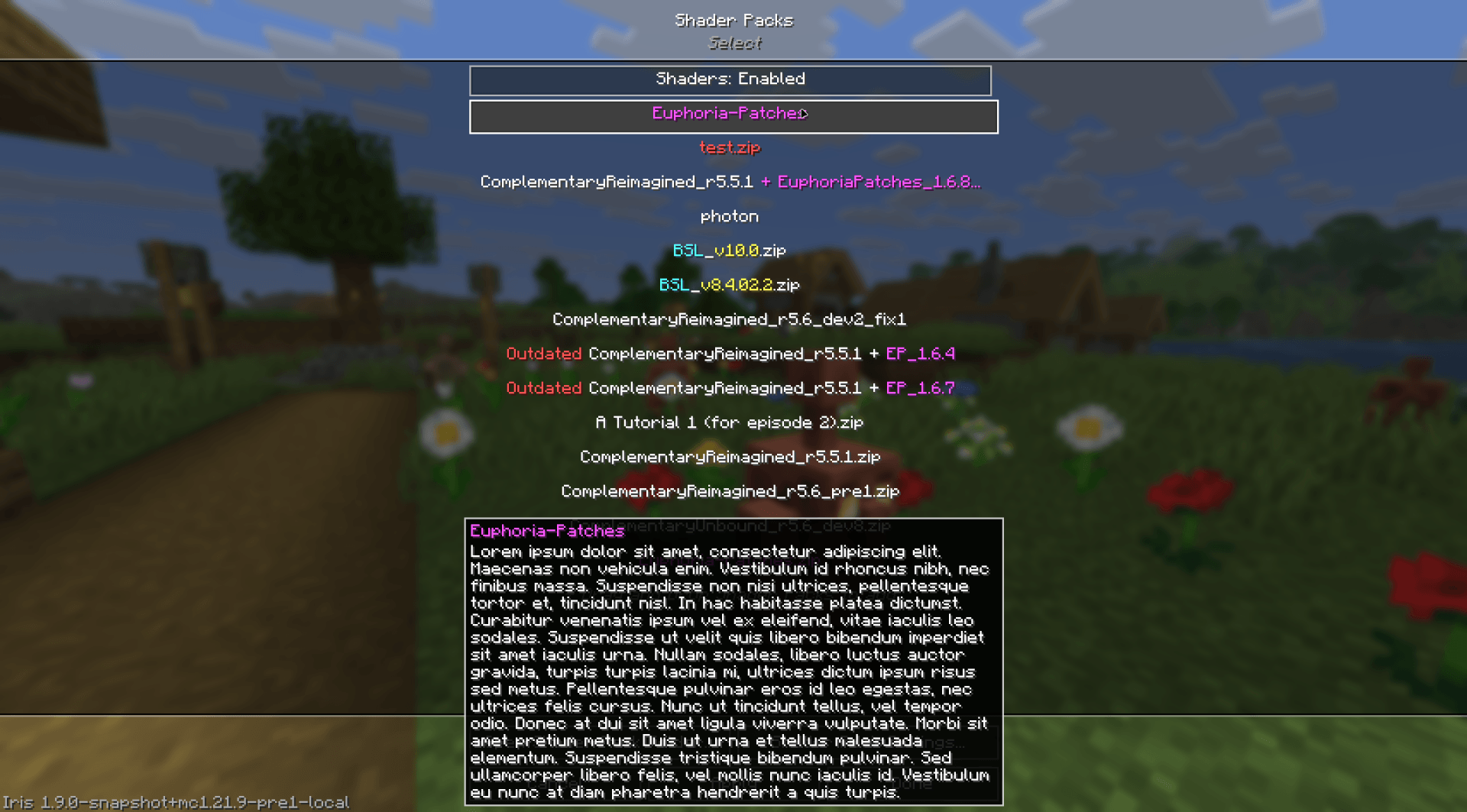 Iris/Oculus Shader Folder - Minecraft Mods - CurseForge