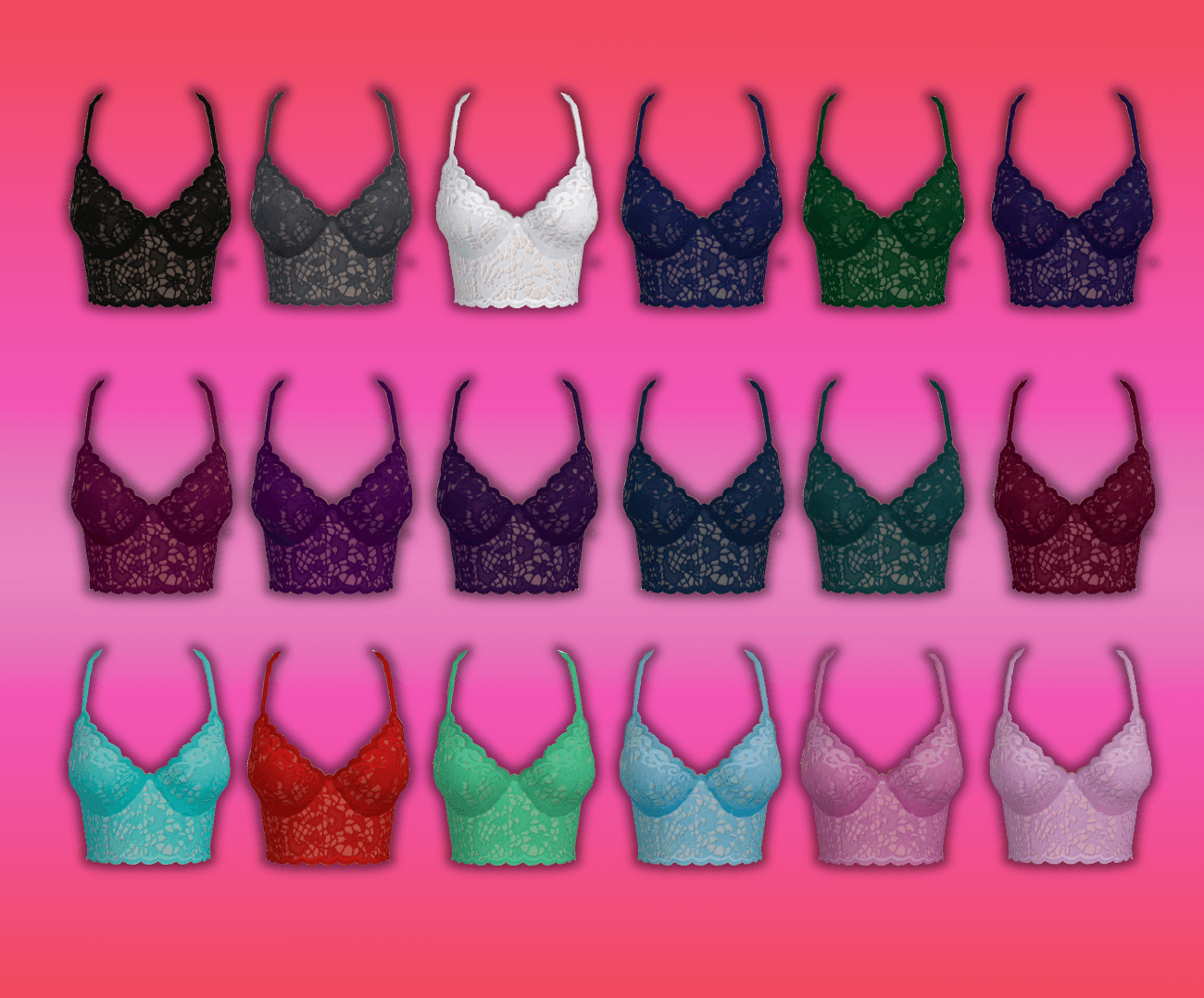 Okkult Charm Lace Top and Accessory Top - The Sims 4 Create a Sim ...