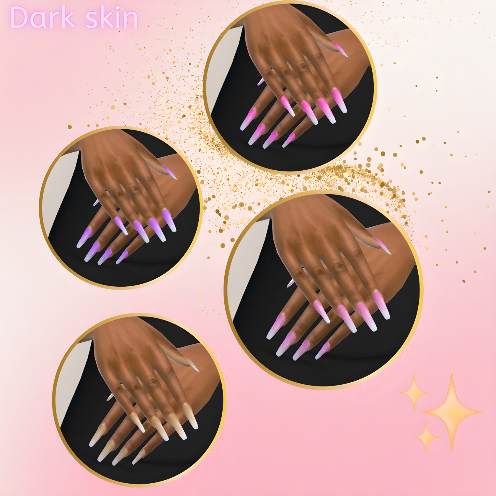 Ombre nails set 111 - Gallery - The Sims 4 Create a Sim - CurseForge