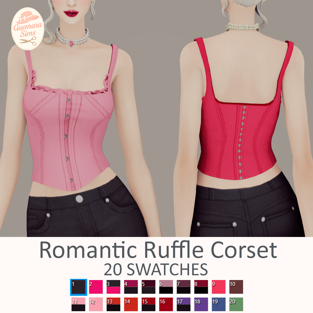 Romantic Ruffle Corset - Gallery - The Sims 4 Create a Sim - CurseForge