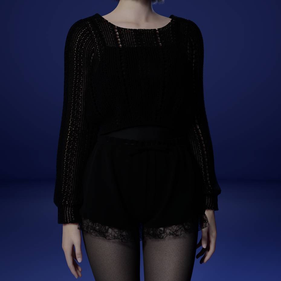 🌌Elegant Black Lace Knit Set - inZOI Create a Zoi - CurseForge