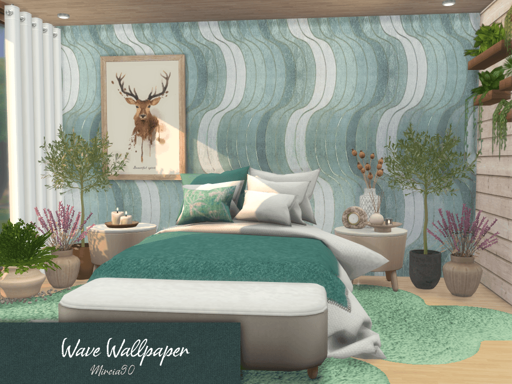 Wave Wallpaper - The Sims 4 Build / Buy - CurseForge