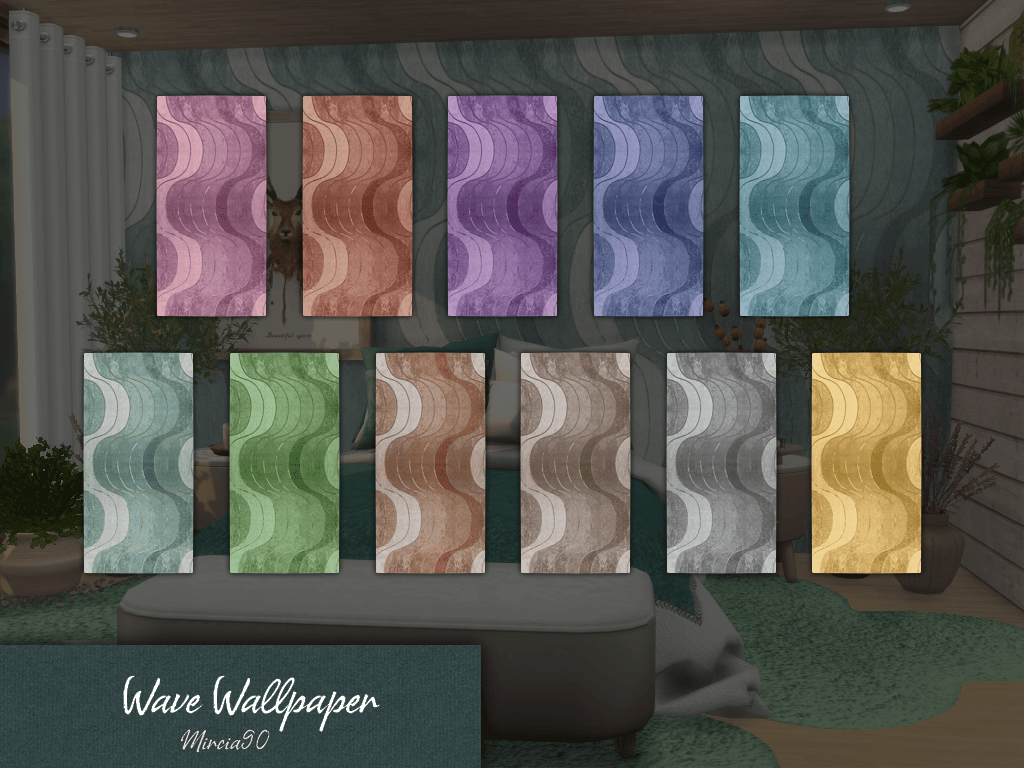 Wave Wallpaper - The Sims 4 Build / Buy - CurseForge