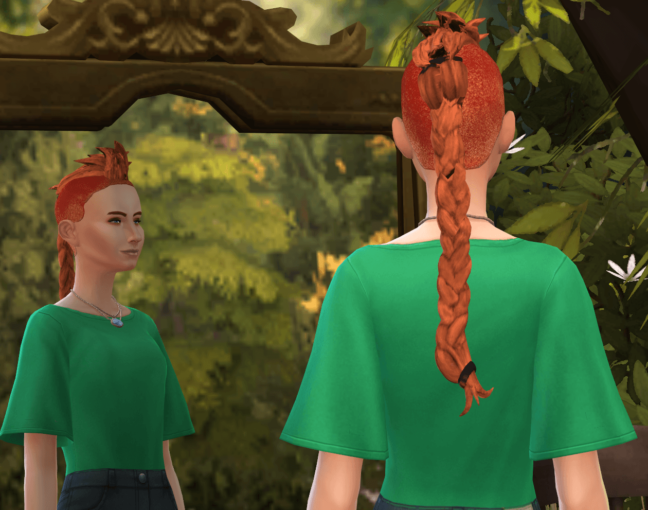 Punk hairstyle 2 - added plait and retexture - The Sims 4 Create a Sim ...