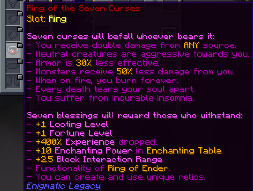 Enigmatic Legacy: Cursed Ring - Minecraft Mods - CurseForge