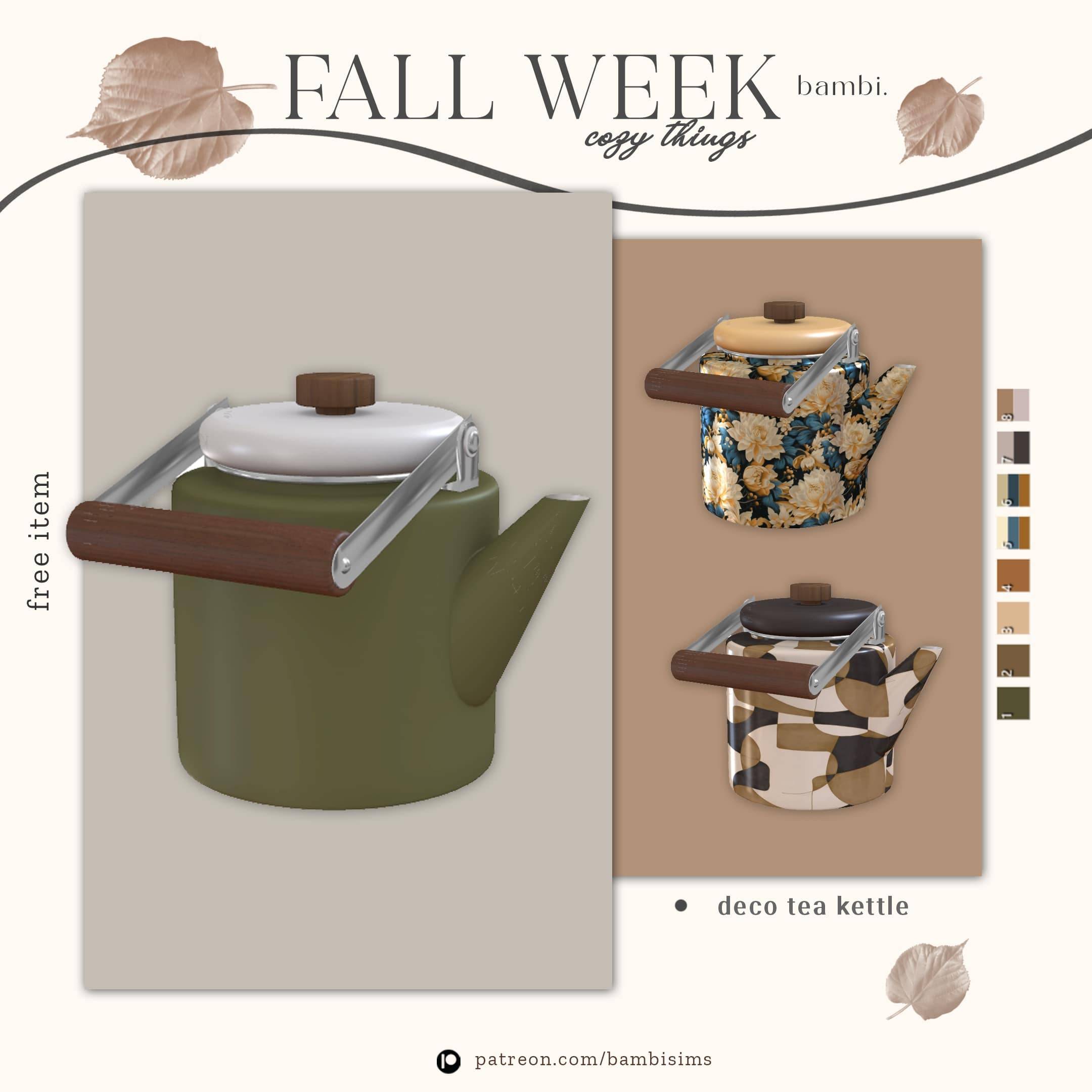 fall week: deco tea kettle - The Sims 4 Build / Buy - CurseForge