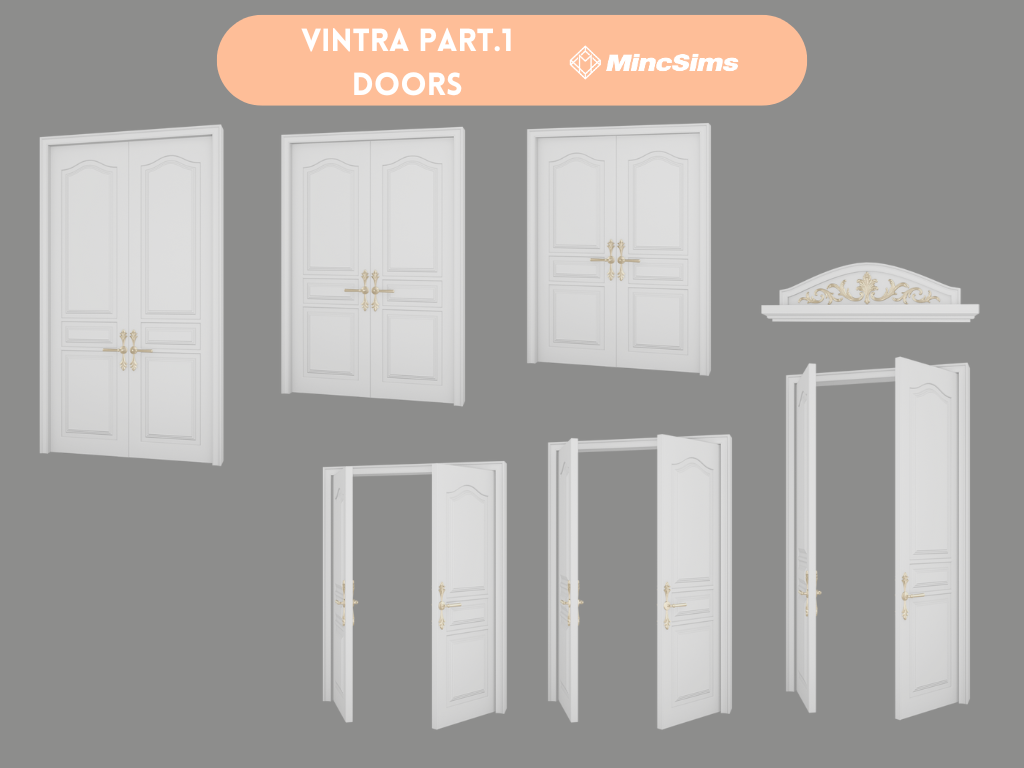 Vintra Part.1 - Double Doors - Gallery - The Sims 4 Build / Buy ...