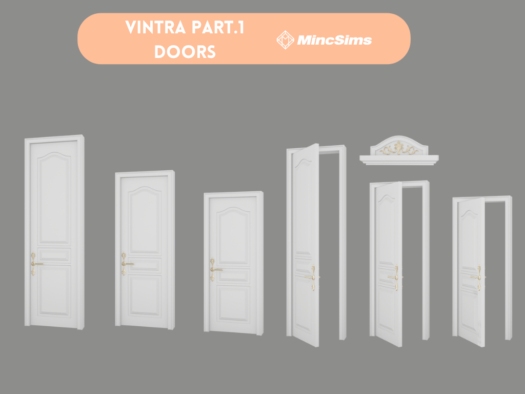 Vintra Part.1 - Single Doors - Gallery - The Sims 4 Build / Buy ...