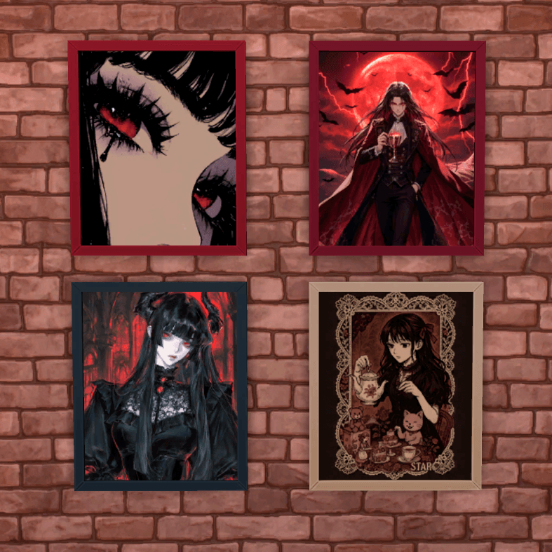 Crimson Coven – Vampire & Witchy Wall Art - The Sims 4 Build / Buy ...