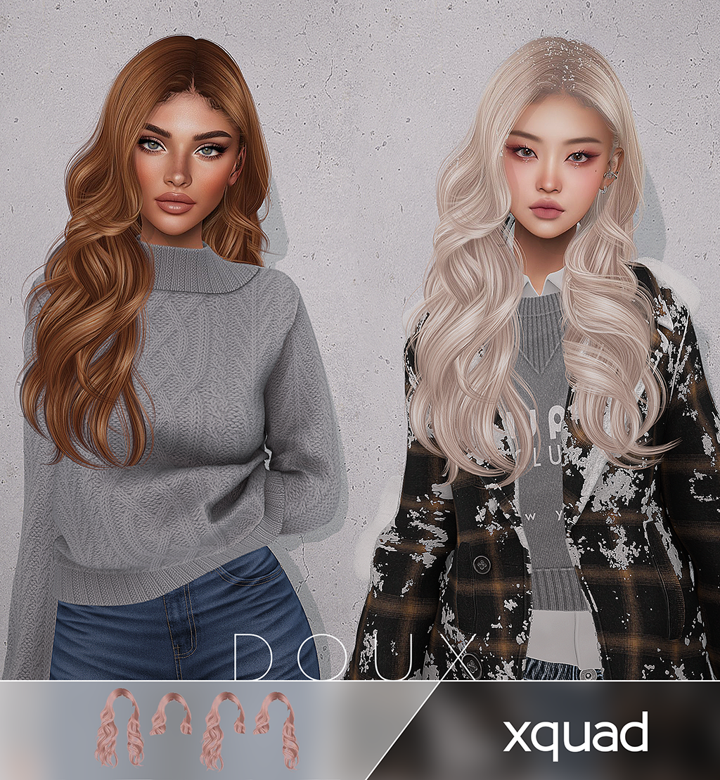 Doux - XQuad Hairstyle (Back) - The Sims 4 Create a Sim - CurseForge