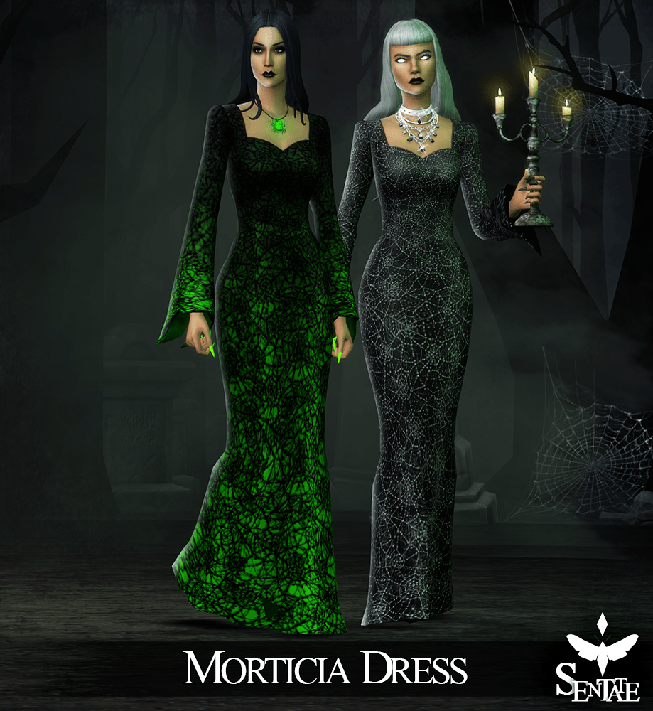 Morticia Dress - The Sims 4 Create a Sim - CurseForge