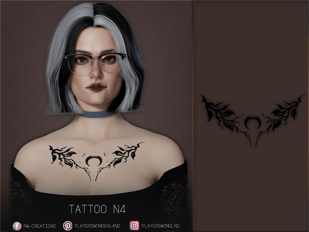 Floral Tattoo N4 - inZOI Create a Zoi - CurseForge