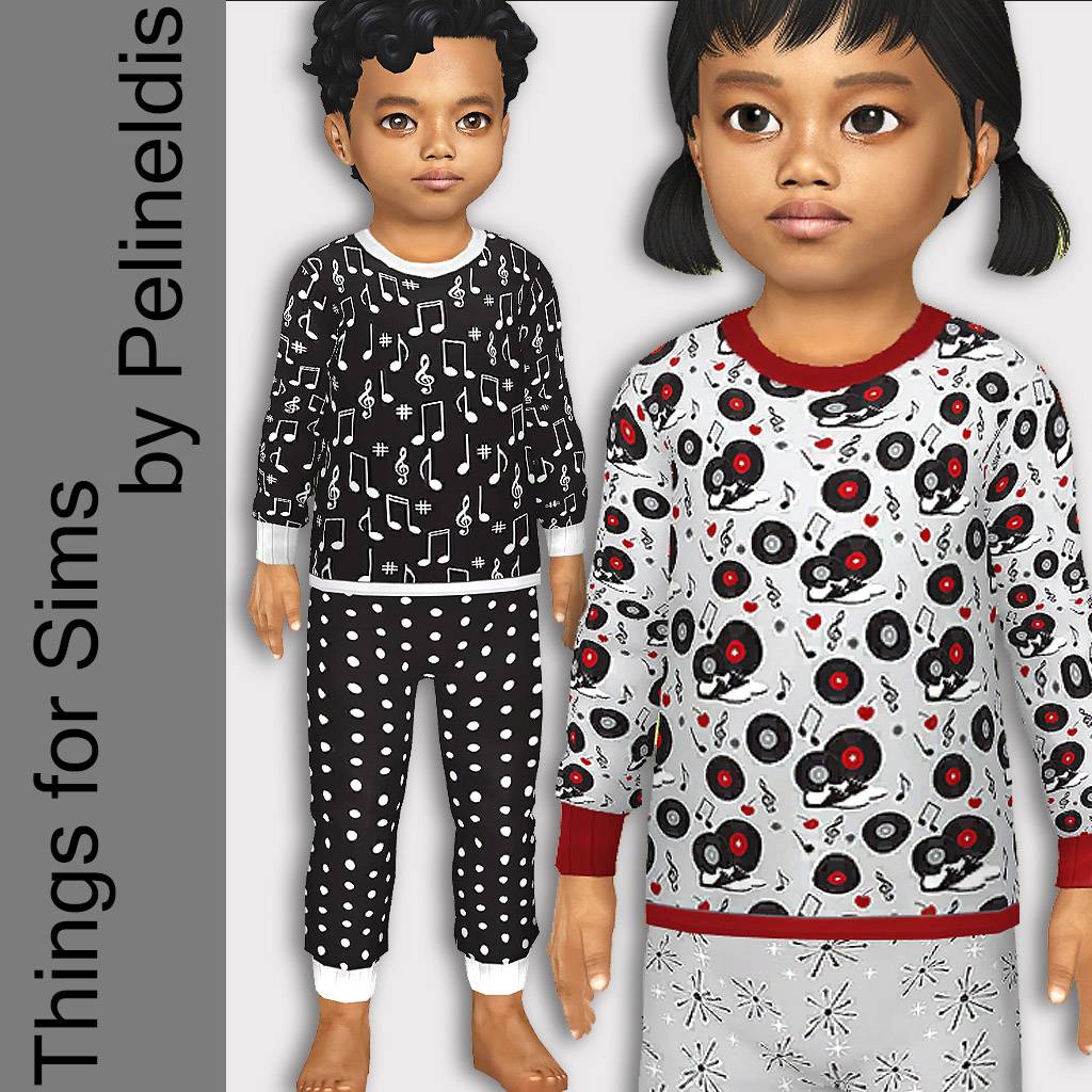 Toddler 50s Pajamas Top - The Sims 4 Create a Sim - CurseForge